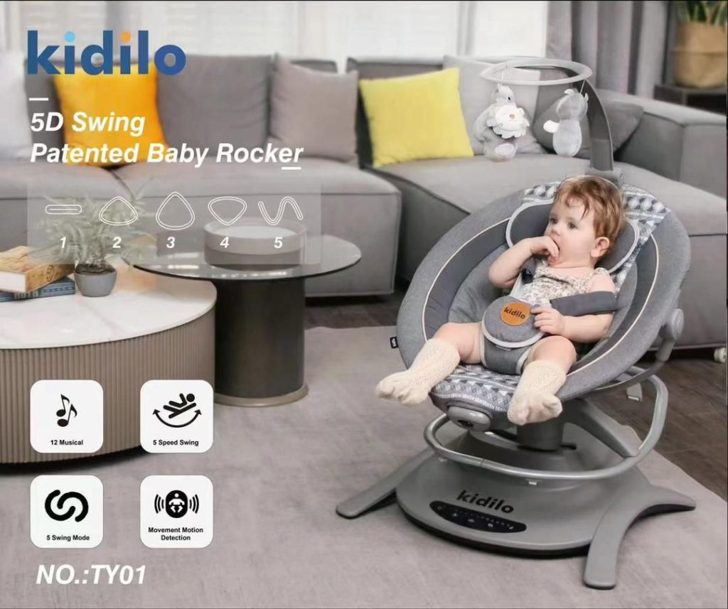 گهواره و نی نی لای لای برقی 5 حالته کیدیلو kidilio 5D swing Pantented Baby Racker مدل TY01 ...